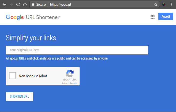 Cos'è e come funziona il Google URL shortener